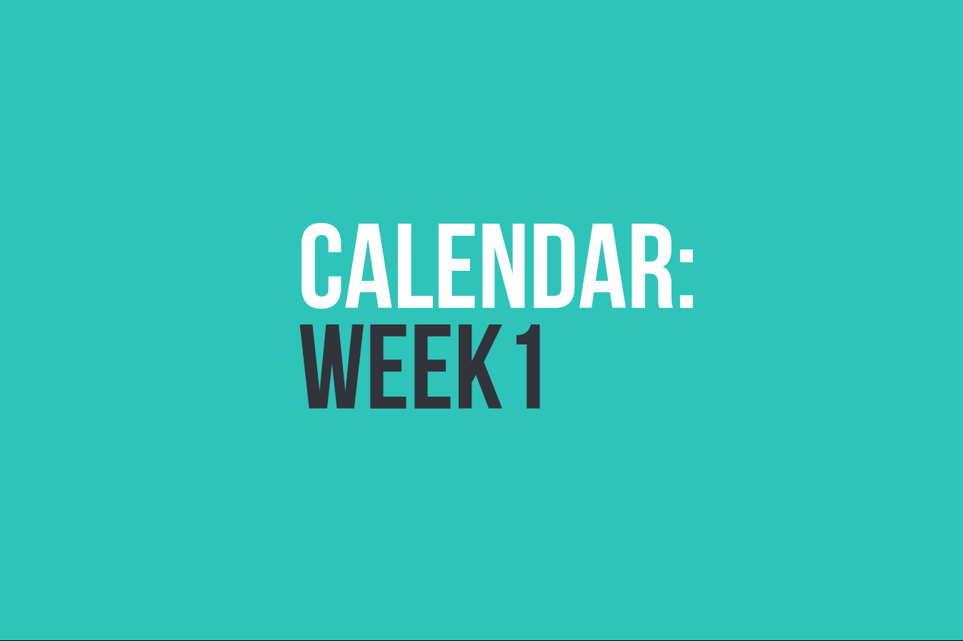 Coming up this week: March 28 – April 3, 2016 – The Connector